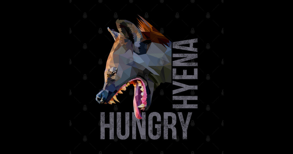 Hungry Hyena - Hyena - Sticker | TeePublic