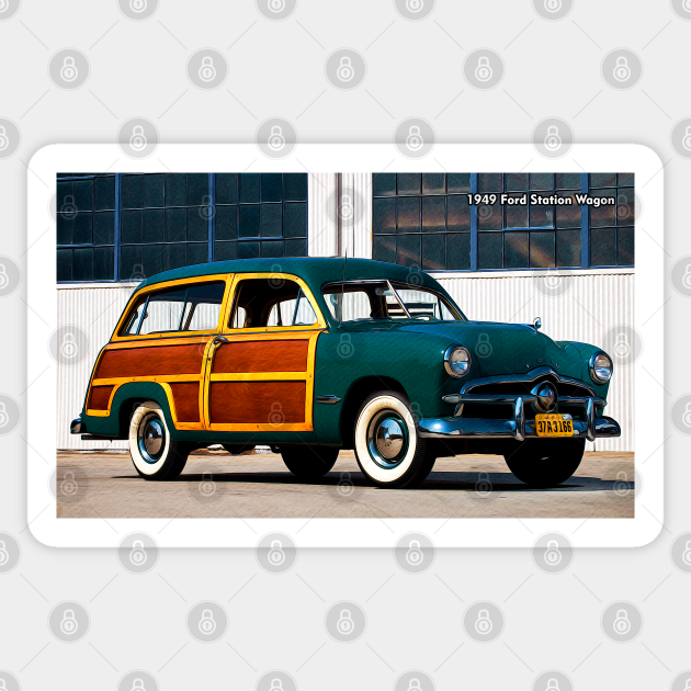 1949 Ford Station Wagon - Retro Car - Sticker | TeePublic
