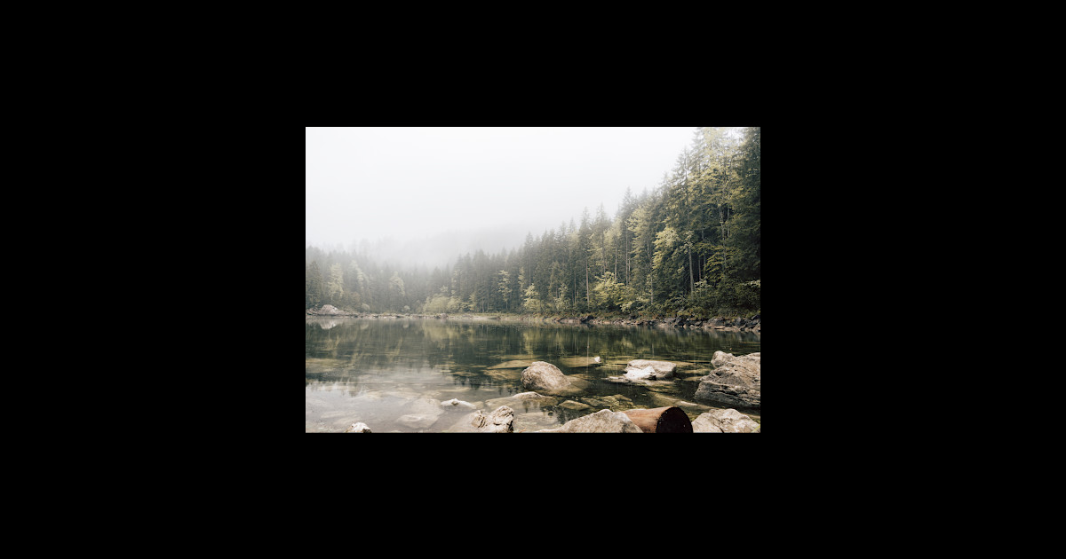 Pale lake - landscape photography - Lake - Sticker | TeePublic