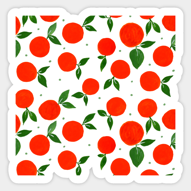 Tangerine pattern - Tangerine - Sticker | TeePublic
