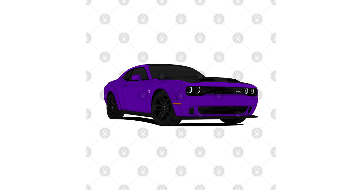 HELLCAT PURPLE - Dodge Hellcat Challenger - Long Sleeve T-Shirt | TeePublic