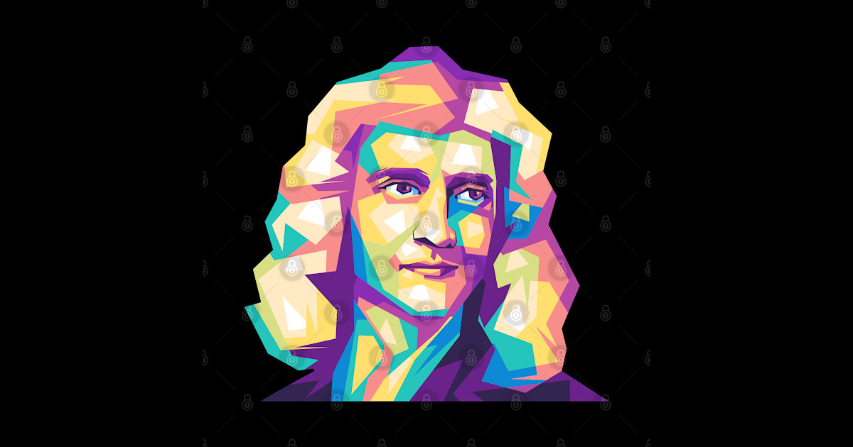 Isaac Newton popart - Isaac Newton - Sticker | TeePublic