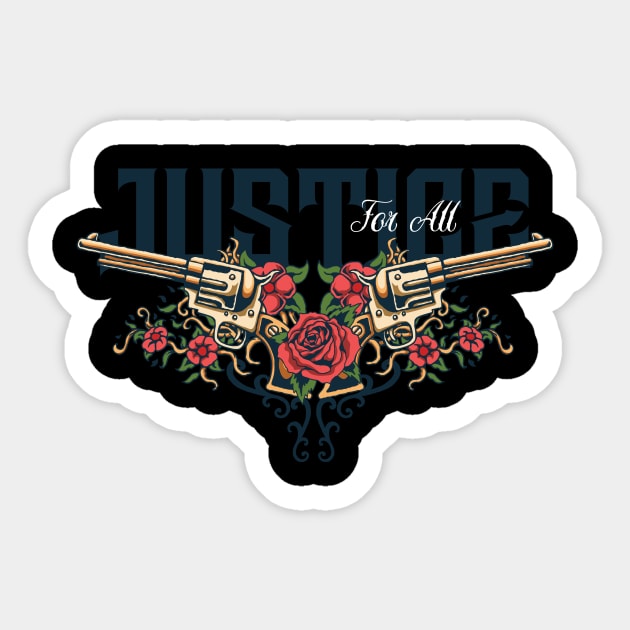 Revolving Rose Justice - Tattoo - Sticker | TeePublic