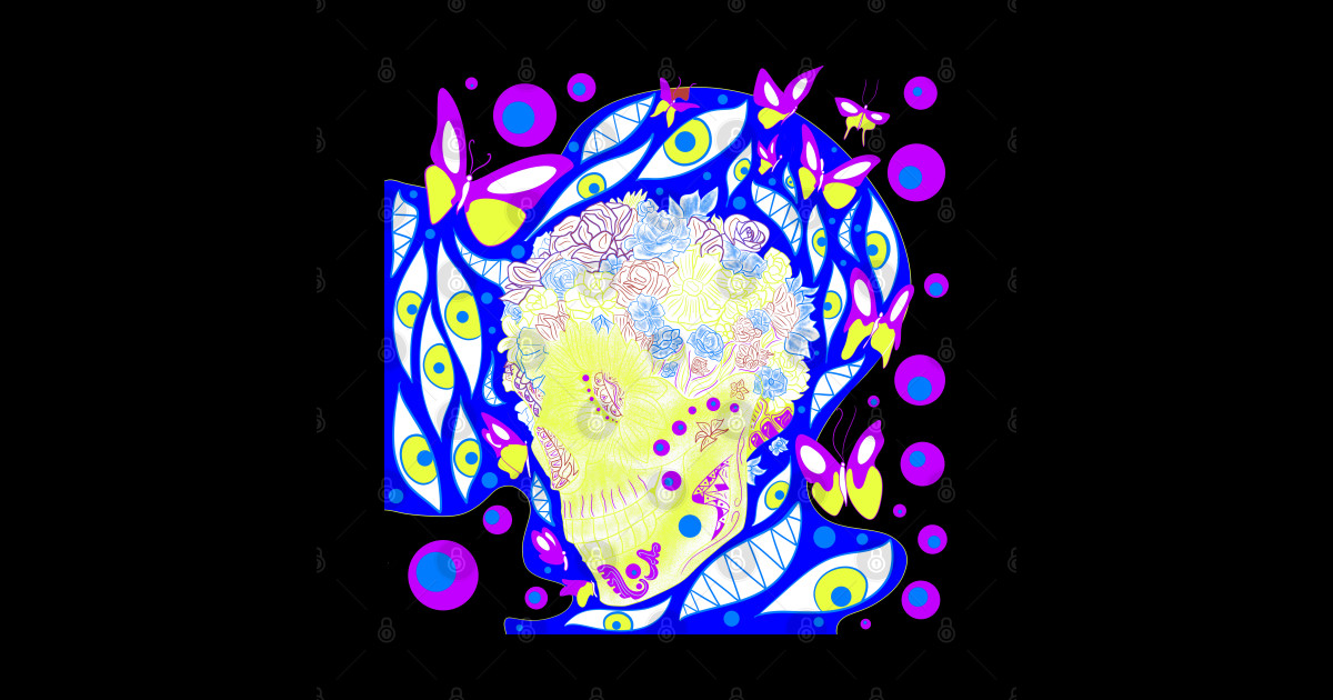 skull in blue hell ecopop art wallpaper in underworld inferno 2 ...