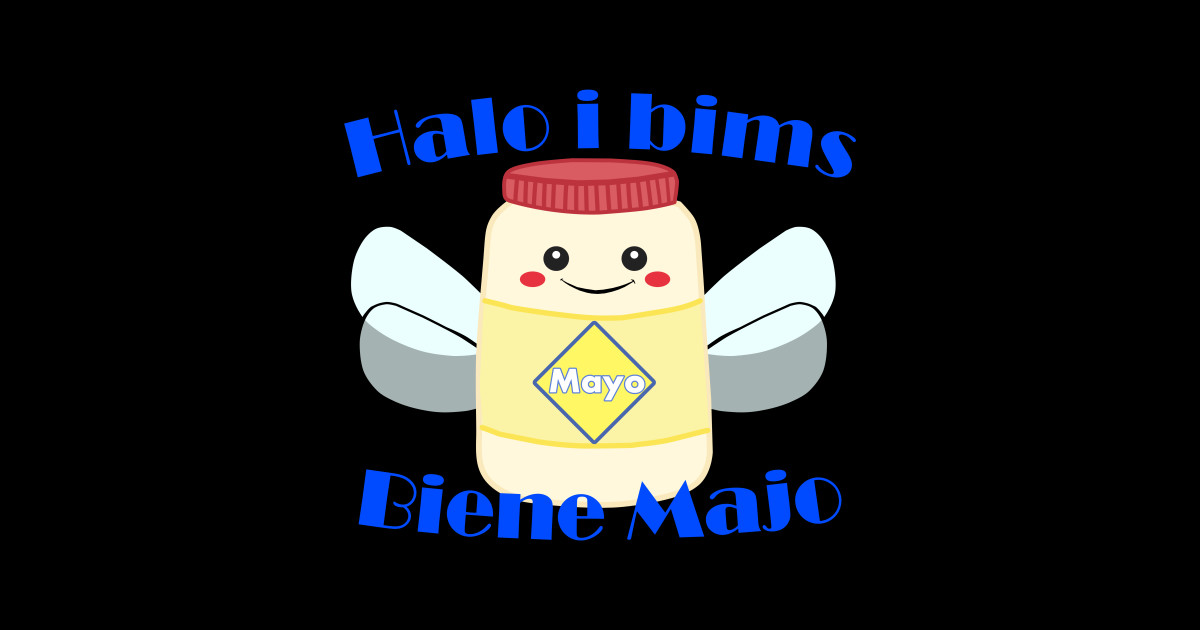Halo i bims Biene Majo Flachwitz Shirt - Flachwitz - Sticker | TeePublic