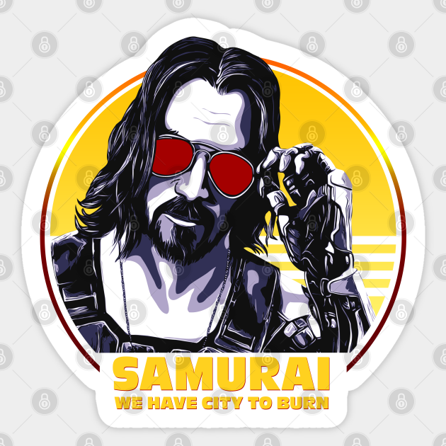 Cyberpunk - Johnny Silverhand - Samurai - Cyberpunk 2077 - Sticker ...