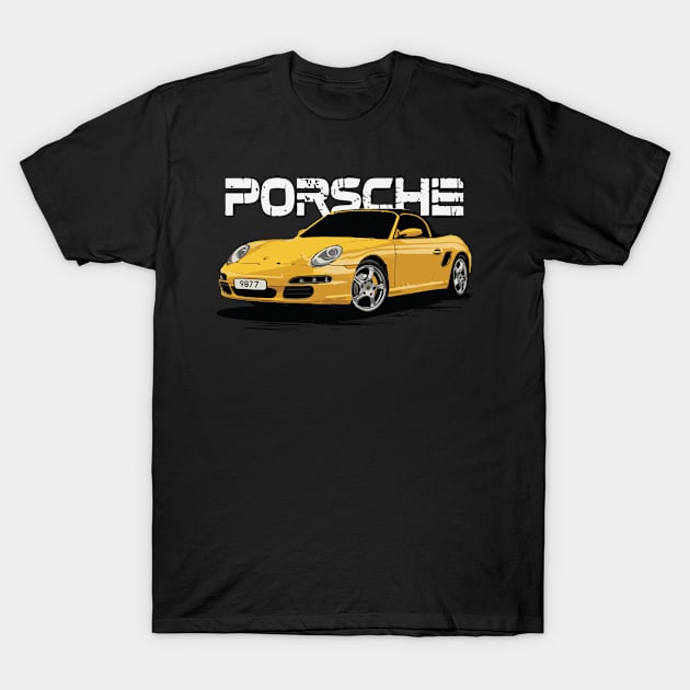 Porsche Boxster 987 Vintage Car - Porsche Boxster - T-Shirt | TeePublic