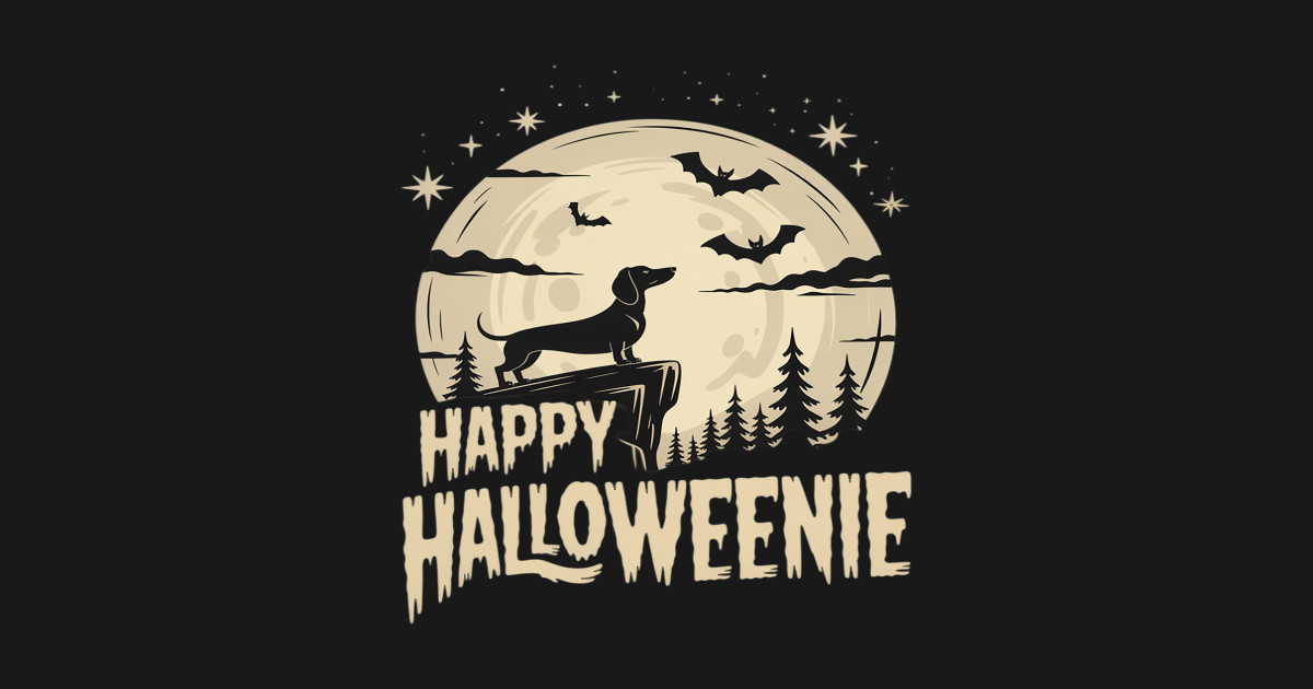 Halloween 2025 Dachshund Costume Weiner Dog Moon - Halloween - T-Shirt ...