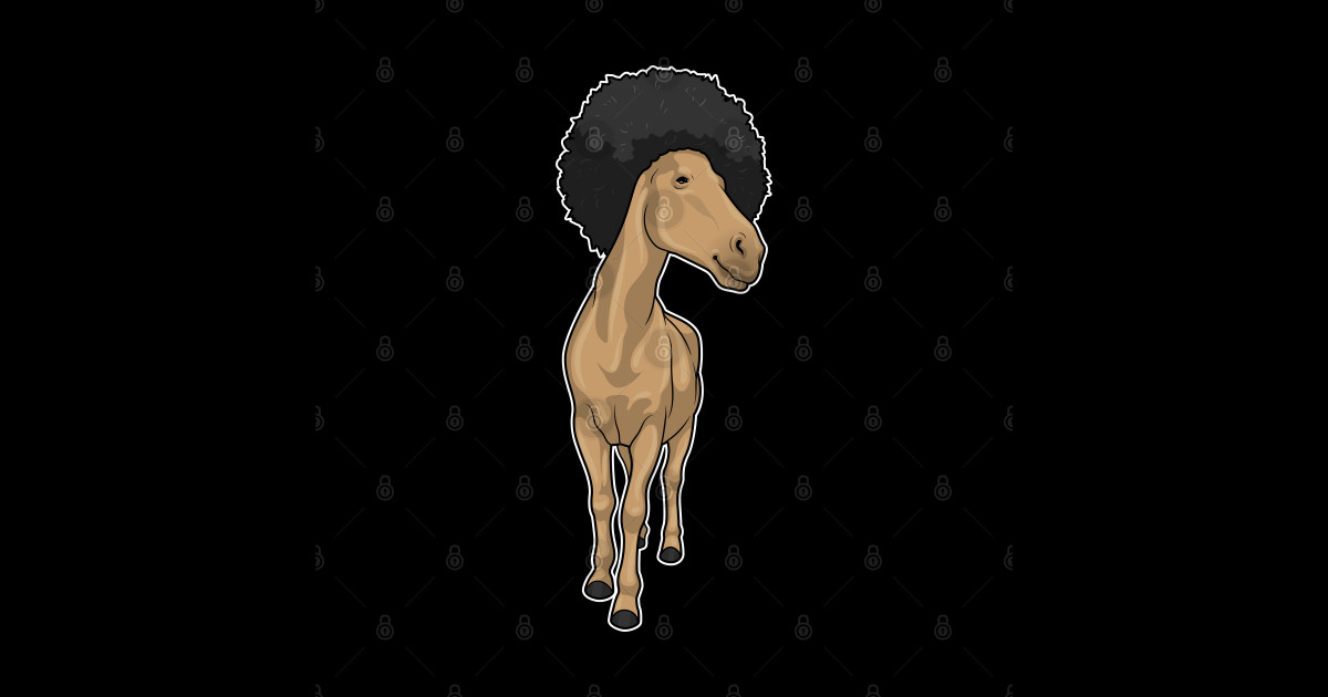 Horse Afro - Horse - Sticker | TeePublic