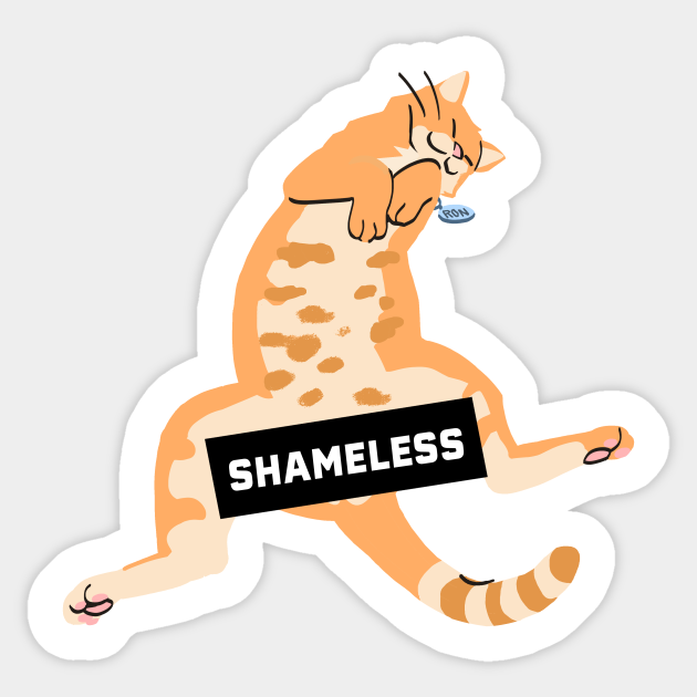 Shameless - Funny Cats - Sticker | TeePublic