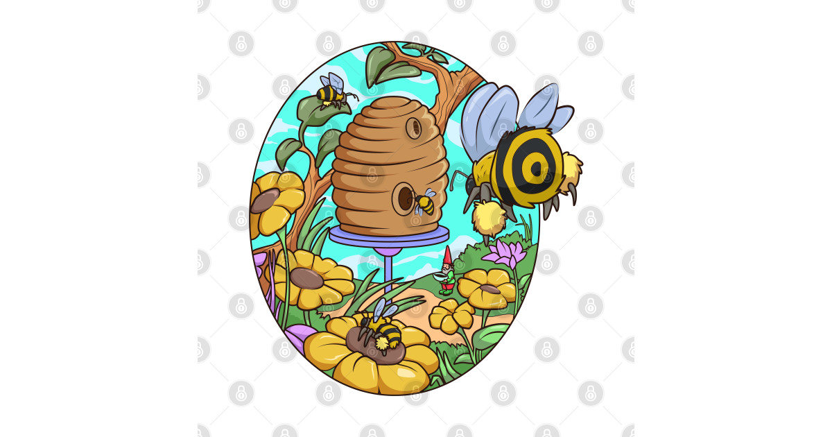 Bees on the hive - Beecore - Beecore Hive - T-Shirt | TeePublic