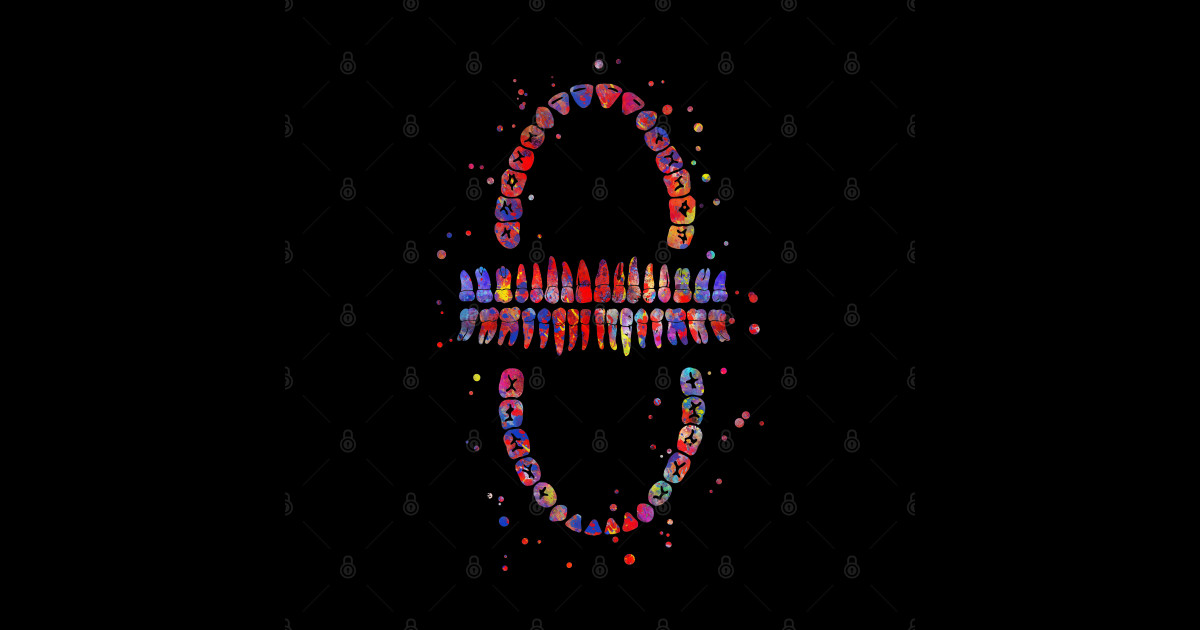 Tooth chart - Medical Art - Sticker | TeePublic