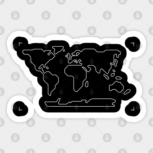 World Map - World Map - Sticker | TeePublic