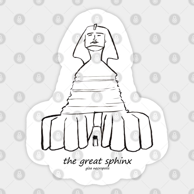 The great sphinx of Giza - Sphinx - Sticker | TeePublic