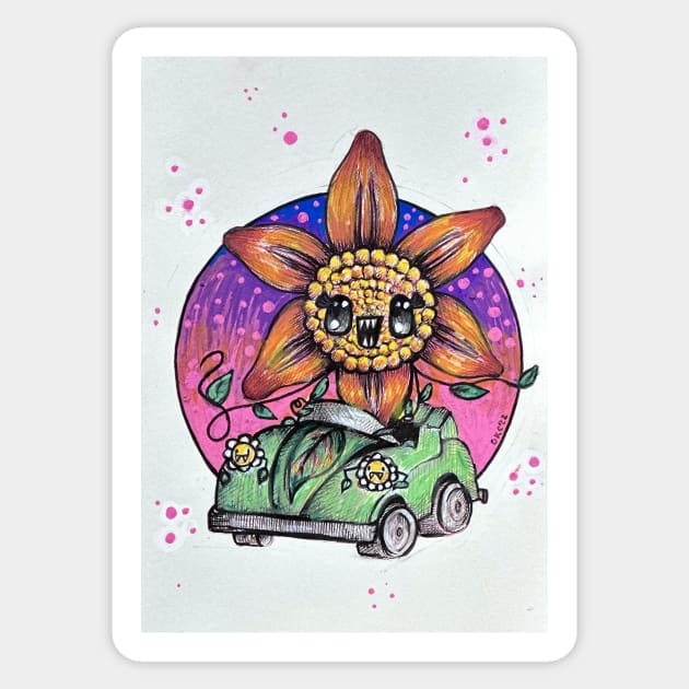 Botanical Beast 2 - Flower Monster - Sticker | TeePublic