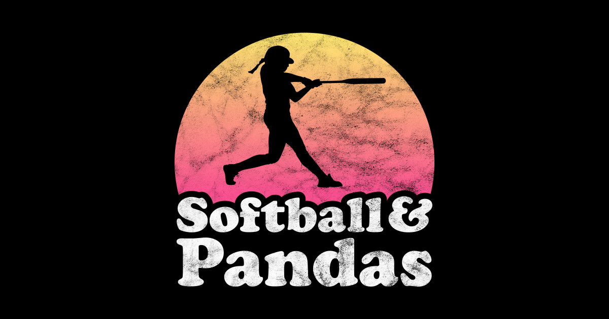 Softball and Pandas Gift for Softball Player Coach Fan - Softball ...
