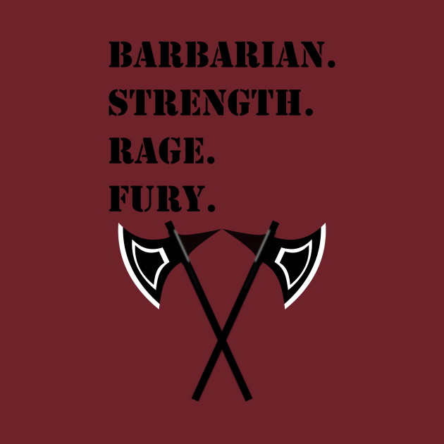 STRENGTH RAGE FURY Barbarian 5E Meme RPG Class - Barbarian Pathfinder ...