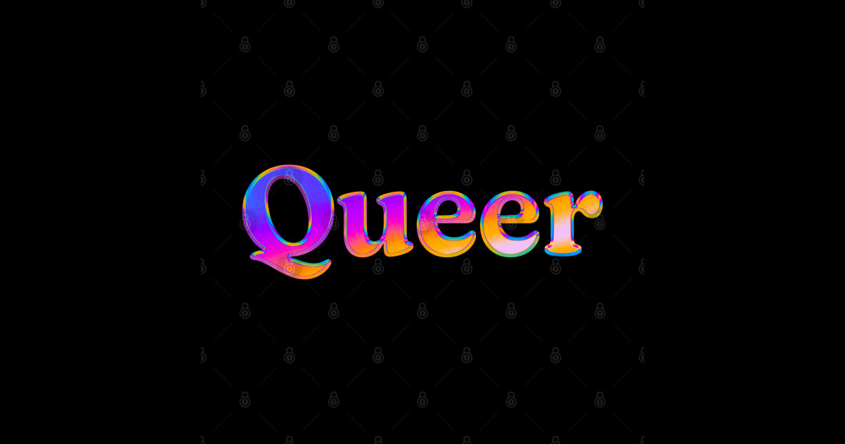 Queer // Retro Typography Design - Queer - Sticker | TeePublic