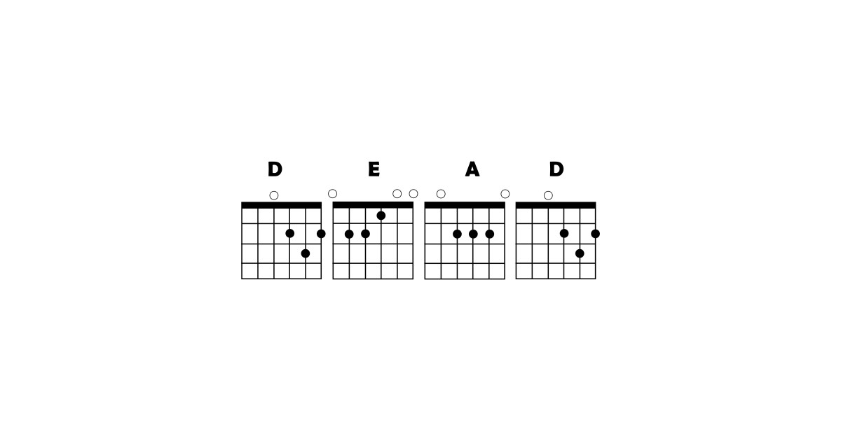 Guitar Chord "DEAD" - Guitar Chord Dead - T-Shirt | TeePublic