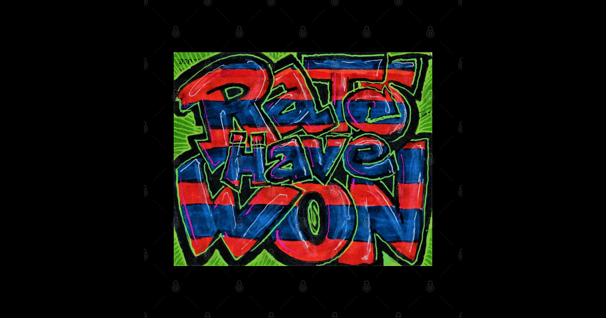 RATS HAVE WON Slap - Label 228 - Sticker | TeePublic