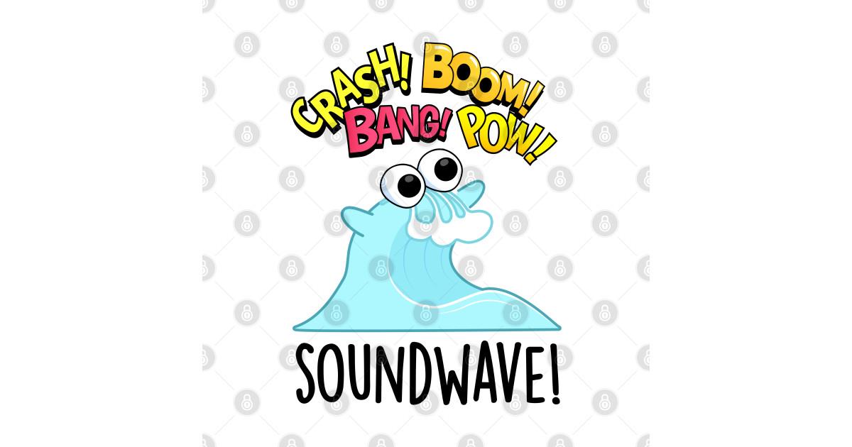 Sound Wave Funny Ocean Pun - Sound Puns - T-Shirt | TeePublic