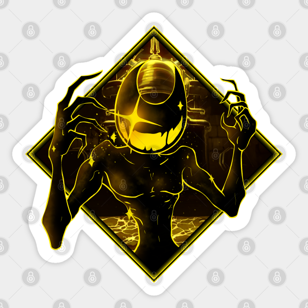 FNF BATIM BATDR NIGHTMARE Bendy remaster art - Bendy - Sticker | TeePublic