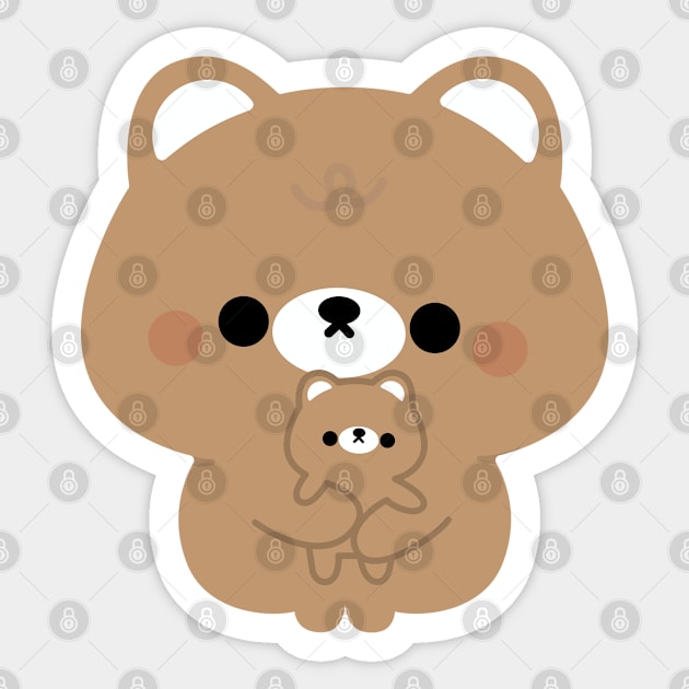 Bear and plushie - Bear - Sticker | TeePublic