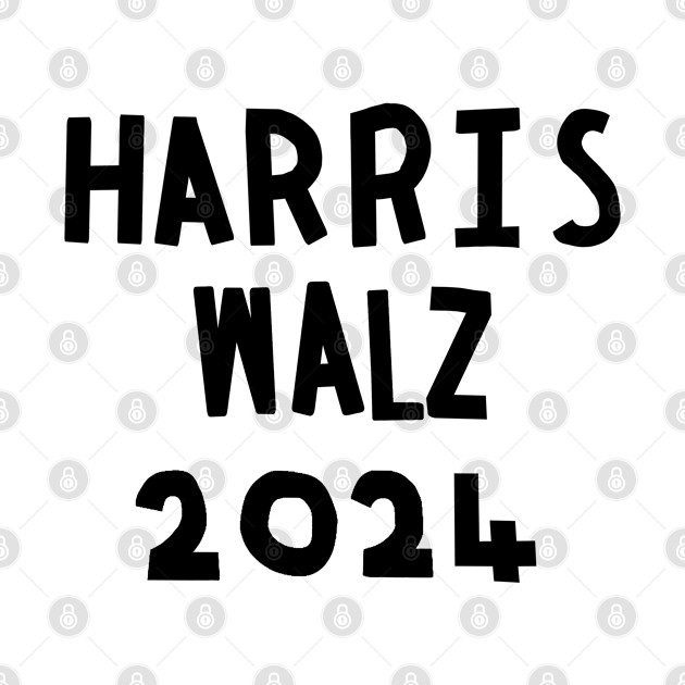 Harris Walz 2024 FRONT AND BACK PRINT - Harris Walz - T-Shirt | TeePublic