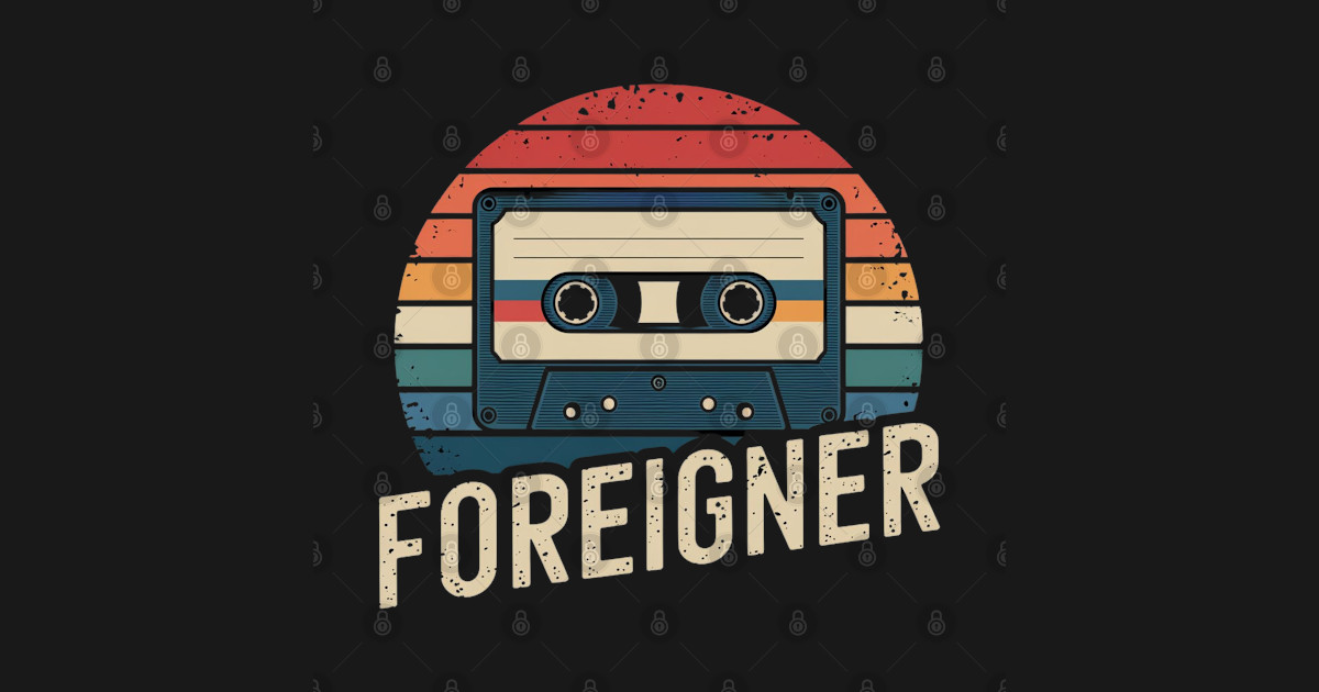 Classic 90s Cassette // Foreigner - Vintage - T-Shirt | TeePublic
