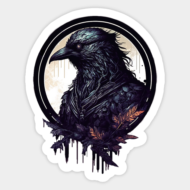 Gothic Raven - Raven - Sticker | TeePublic