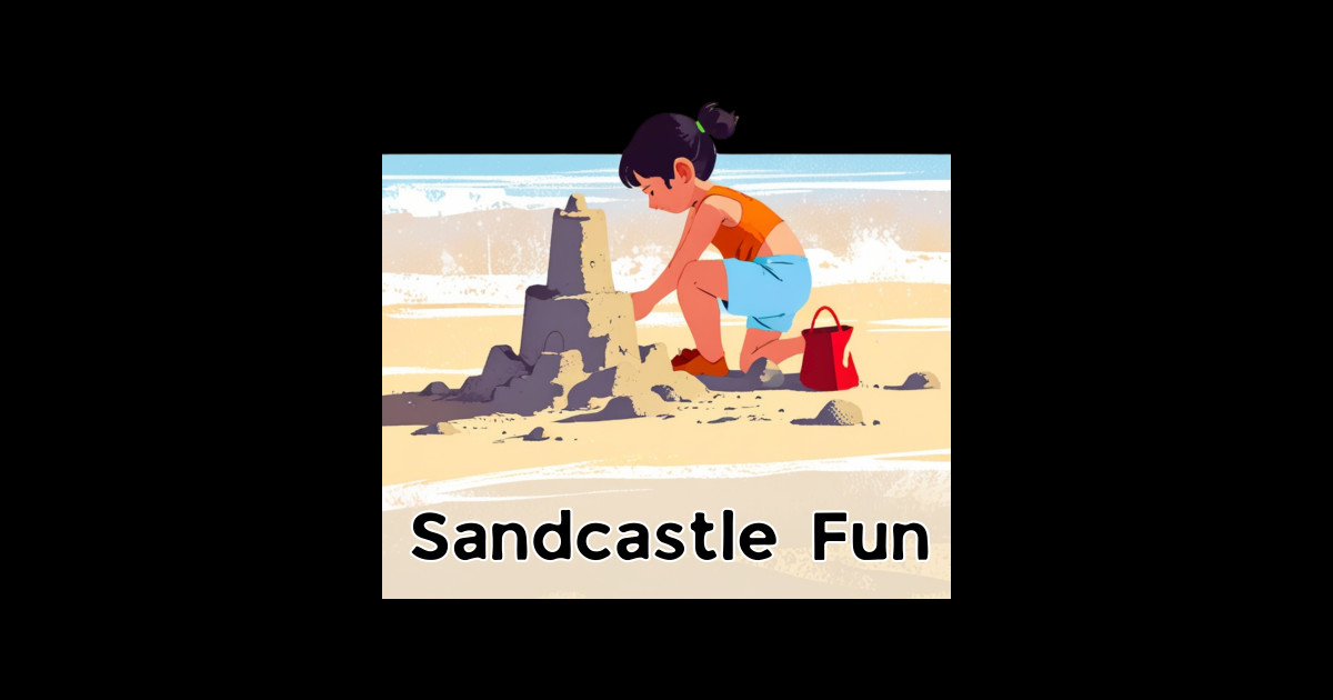 Summer Beach: Sandcastle fun! mom gift, dad gift, summer art, Beach gift, Ideal Gift ...