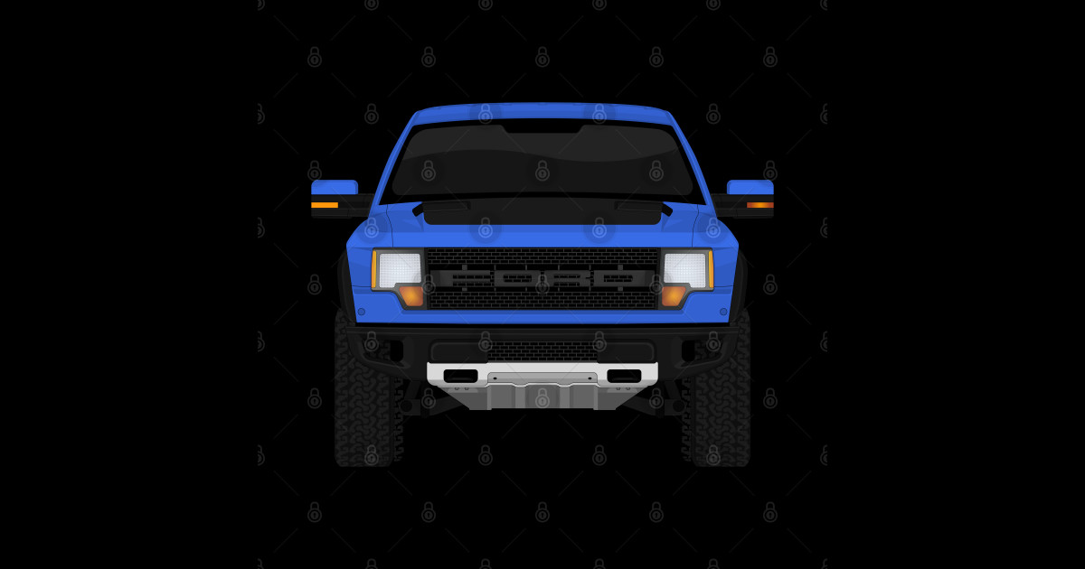 Raptor Fire Blue +hood decal - Ford Raptor Svt - Sticker | TeePublic