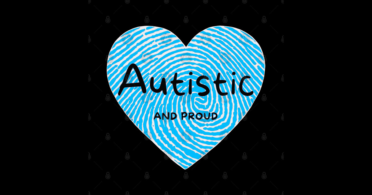 Autistic And Proud Blue Fingerprint - Autistic And Proud - Posters and ...