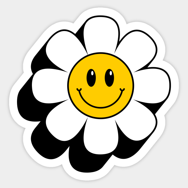 Daisy Smiley - Smiley Face - Sticker | TeePublic