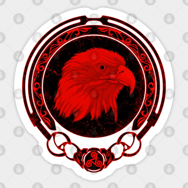 Celtic Falcon Zodiac - Celtic Falcon Zodiac - Sticker | TeePublic