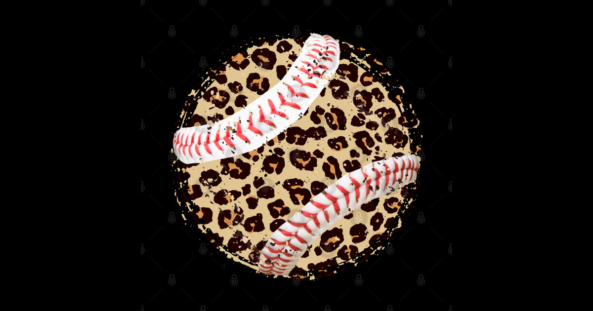 Leopard baseball - Baseball Mom - Sticker | TeePublic