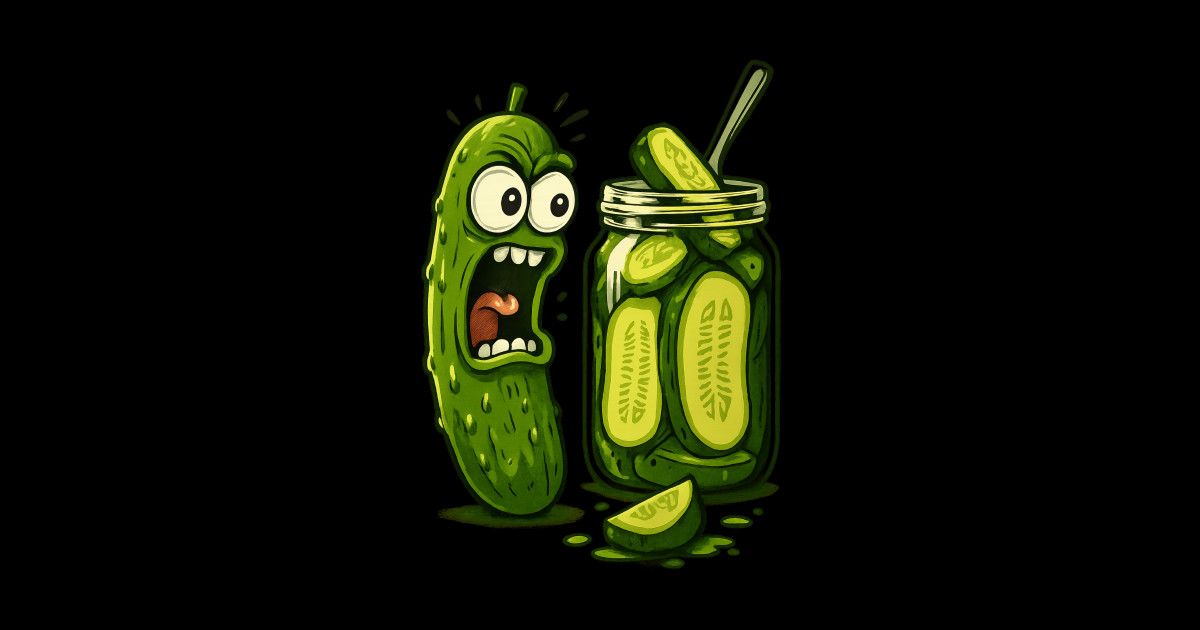Funny Pickle Surprise A Cucumber And A Jar Of Sliced Pickles - Funny Pickle Surprise A Cucumber ...