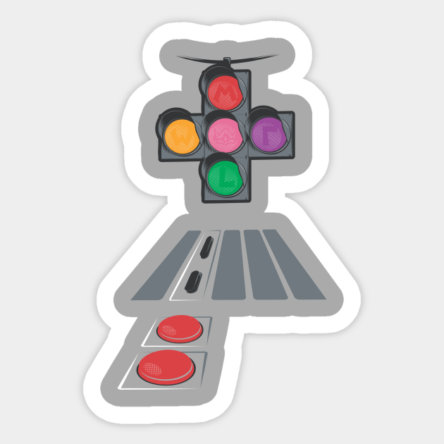 N. Street Traffic Light - Super Mario - Sticker | TeePublic
