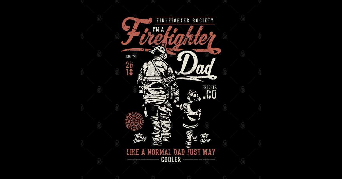 fire fighter dad - Fire Fighter Dad - Sticker | TeePublic
