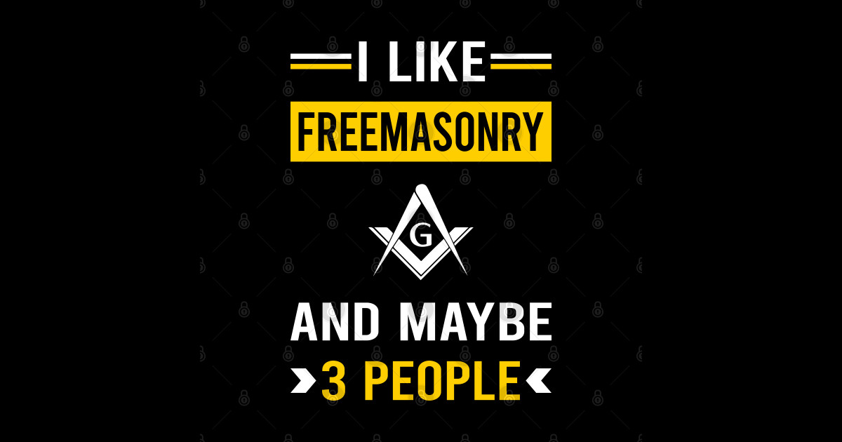 3 People Freemasonry Freemason Masonry - Freemasonry - Sticker | TeePublic
