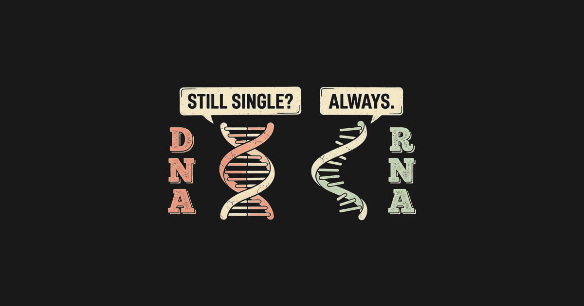 Biology Puns DNA RNA Single Helical Genetic Science Humorous Slogan ...