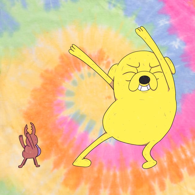 Adventure Time - Jake Dancing With Bug - Adventuretime - T-Shirt ...