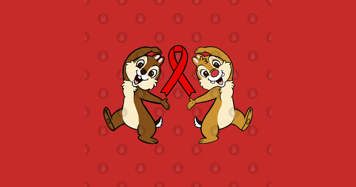 Chipmunk Awareness Ribbon (Red) - Chipmunks - T-Shirt | TeePublic