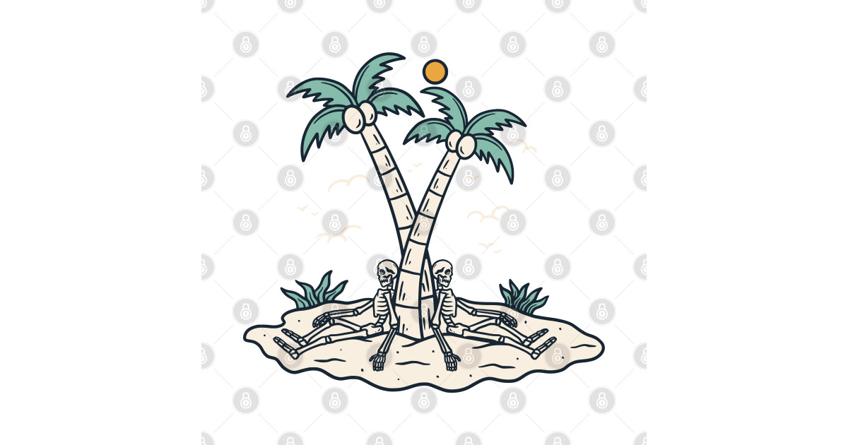 Relaxed Skull Holiday - Skull Holiday - T-Shirt | TeePublic