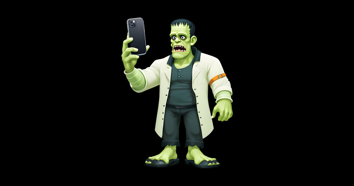 Frankenstein Taking a Selfie - Funny Halloween 3D - Frankenstein Selfie ...