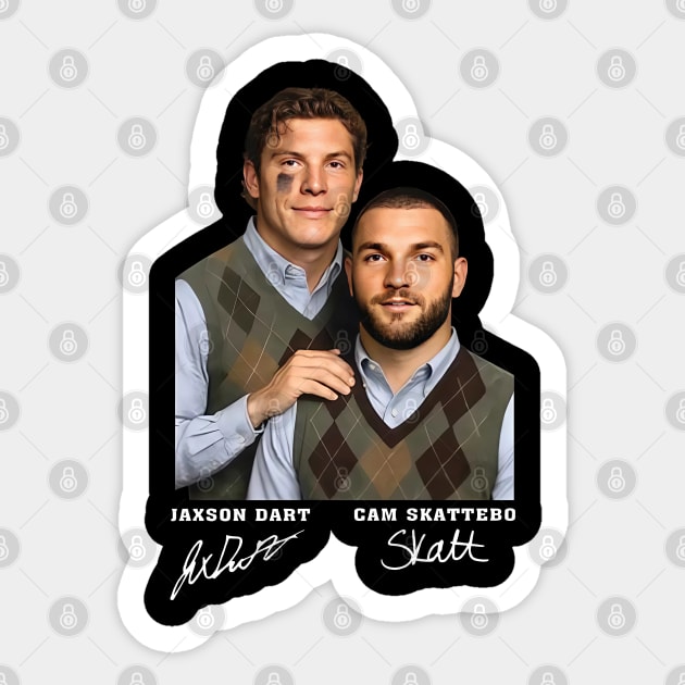 Jaxson Dart & Cam Skattebo Step Brothers - Cam Skattebo - Sticker ...