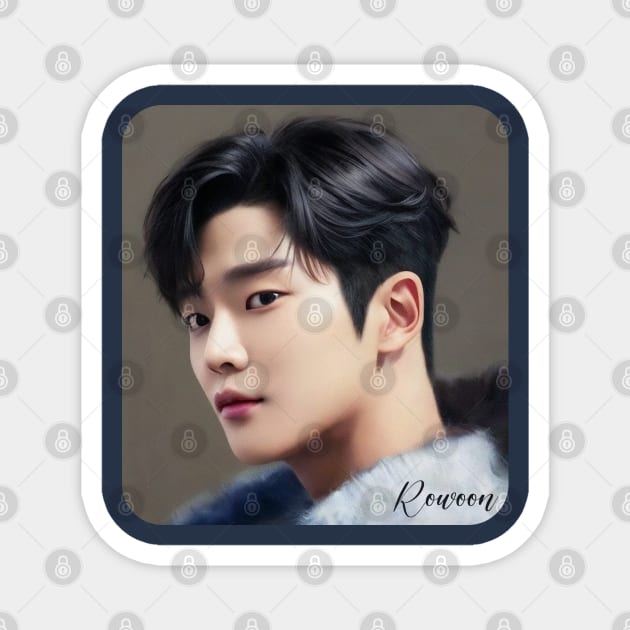 Rowoon SF9 로운 fan art portrait - Rowoon - Magnet | TeePublic
