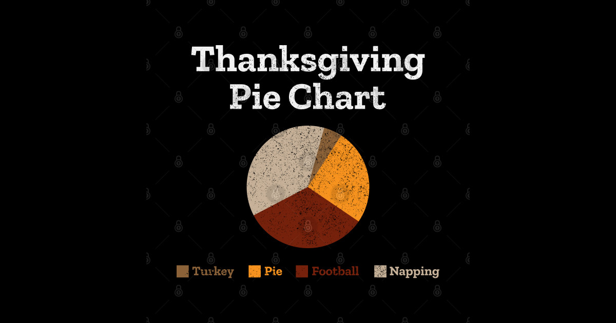 Thanksgiving Pie Chart - Thanksgiving - Sticker | TeePublic
