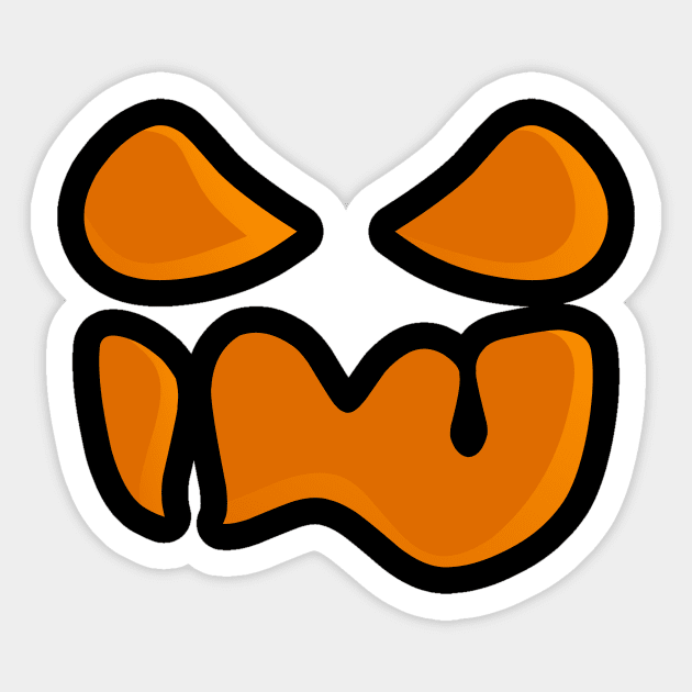 Scary monster face - Monster - Sticker | TeePublic