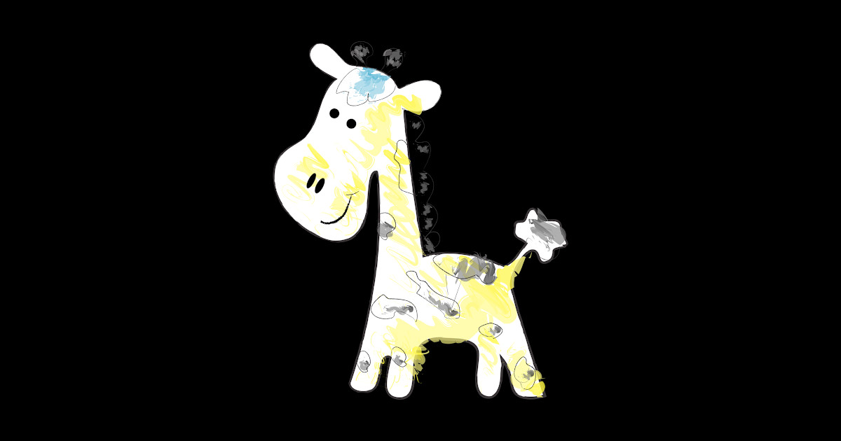 Sketch Giraffe cartoon - Giraffe - Sticker | TeePublic